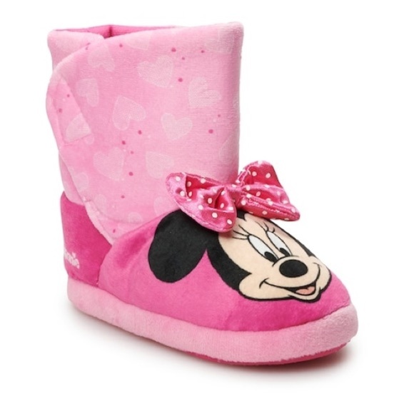 Disney | Shoes | Disneys Minnie Mouse Toddler Girls Slipper Boots ...
